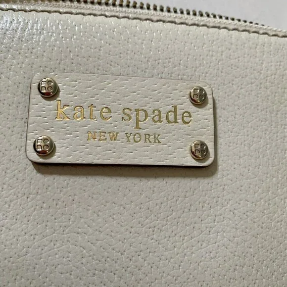 kate spade | Bags | White Leather Kate Spade Satchel Purse Handbag ...